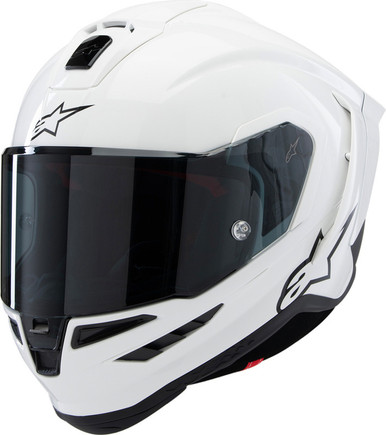 Alpinestars Supertech R10 Solid Gloss White Helmet - Speed Addicts