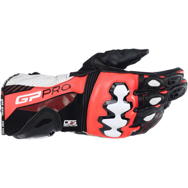Alpinestars GP Pro R4 Black Fluo Red White Gloves - Speed Addicts