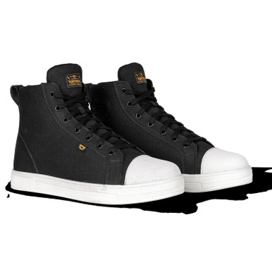 Cortech Menace Riding Black White Shoes - Speed Addicts