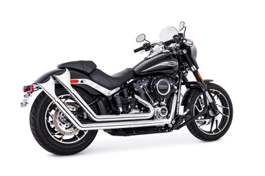 Freedom Upsweep W/Fishtails Chrome M8 Softail - HD00763 - Speed Addicts