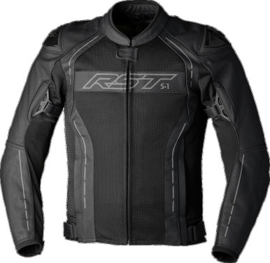 RST S1 Mesh CE Black Leather Jacket - Speed Addicts