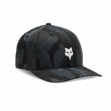 Fox Racing Head Camo Tech Flexfit Black Hat - Speed Addicts