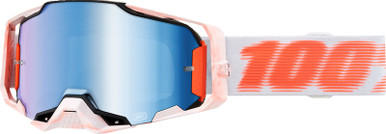100% Armega Tubular Blue Mirror Goggles - Speed Addicts