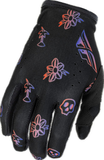 Fly Racing Youth Lite Outline Black Red Purple Gloves - Speed Addicts