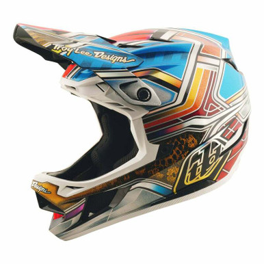 Troy Lee Designs D4 Carbon Lowrider Blue Helmet - Speed Addicts