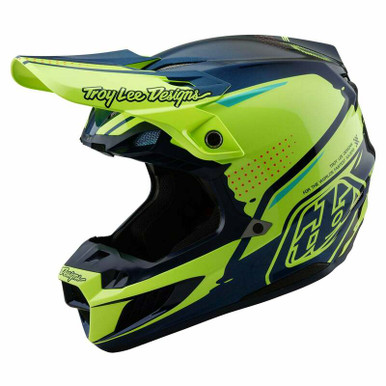 Troy Lee Designs SE5 Composite Drip Yellow Helmet - Speed Addicts