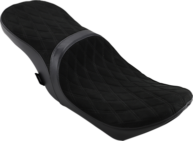 Drag Specialties Low Touring Seat Vinyl Faux Suede Double Diamond Yaffe ...