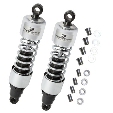 Progressive Suspension 412 Cruiser Shocks 13.0" Chrome - 412-4213C ...