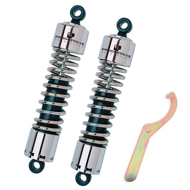 Progressive Suspension 412 Harley Shocks 11.0" Chrome - 412-4045C ...