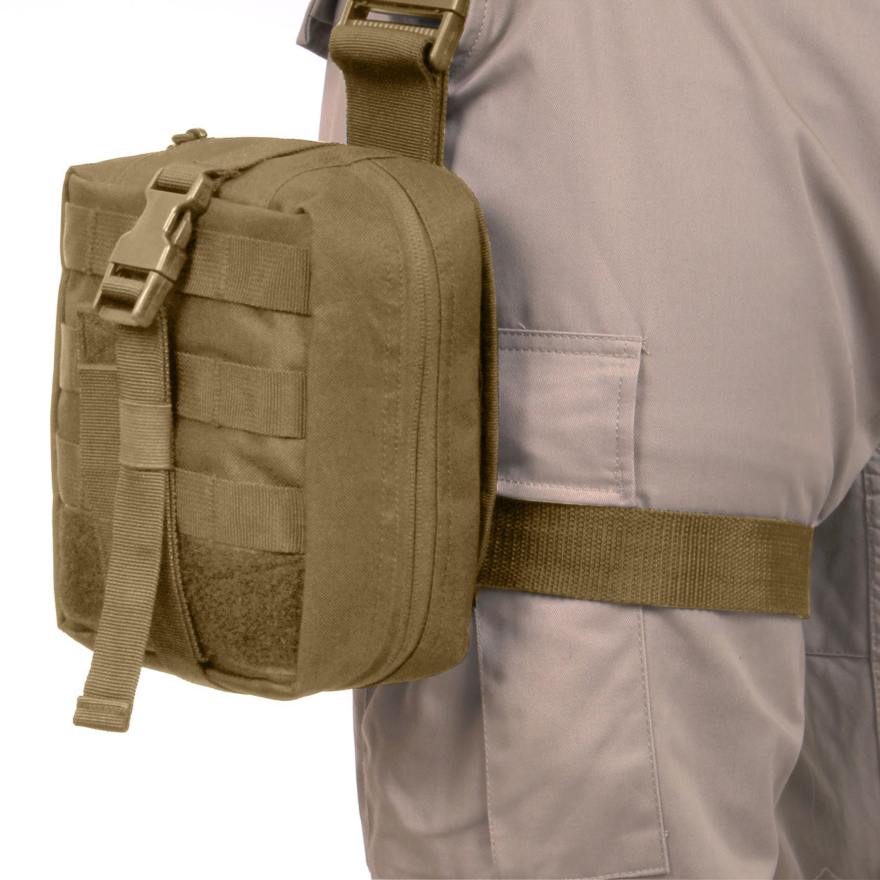 Shop Coyote Molle Drop Leg Medical Pouch - Fatigues Army Navy