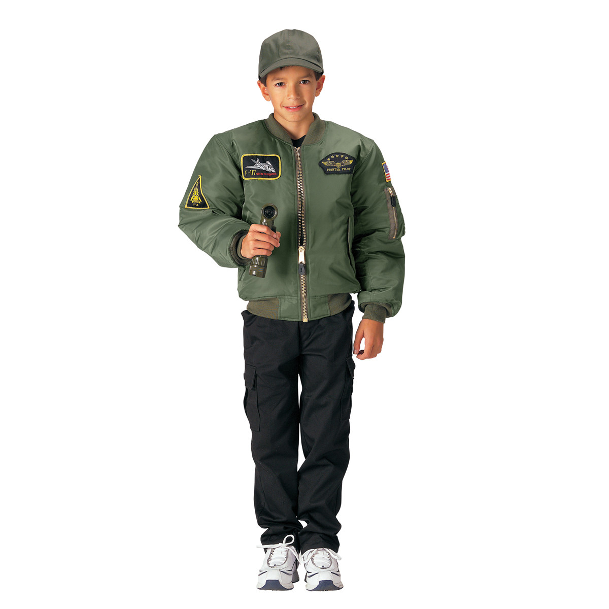 Shop Kids Top Gun MA 1 Flight Jackets - Fatigues Army Navy