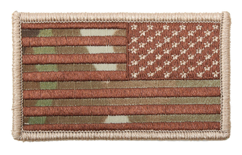 Shop MultiCam Reverse U.S. Flag Patches - Fatigues Army Navy