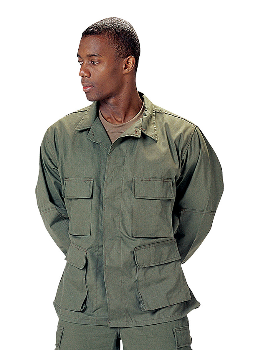 Shop Olive Drab Ripstop Cotton BDU Jackets - Fatigues Army Navy Gear