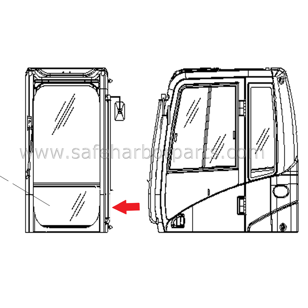Caterpillar - Cab Glass - Excavators - Page 1 - Safe Harbor Parts