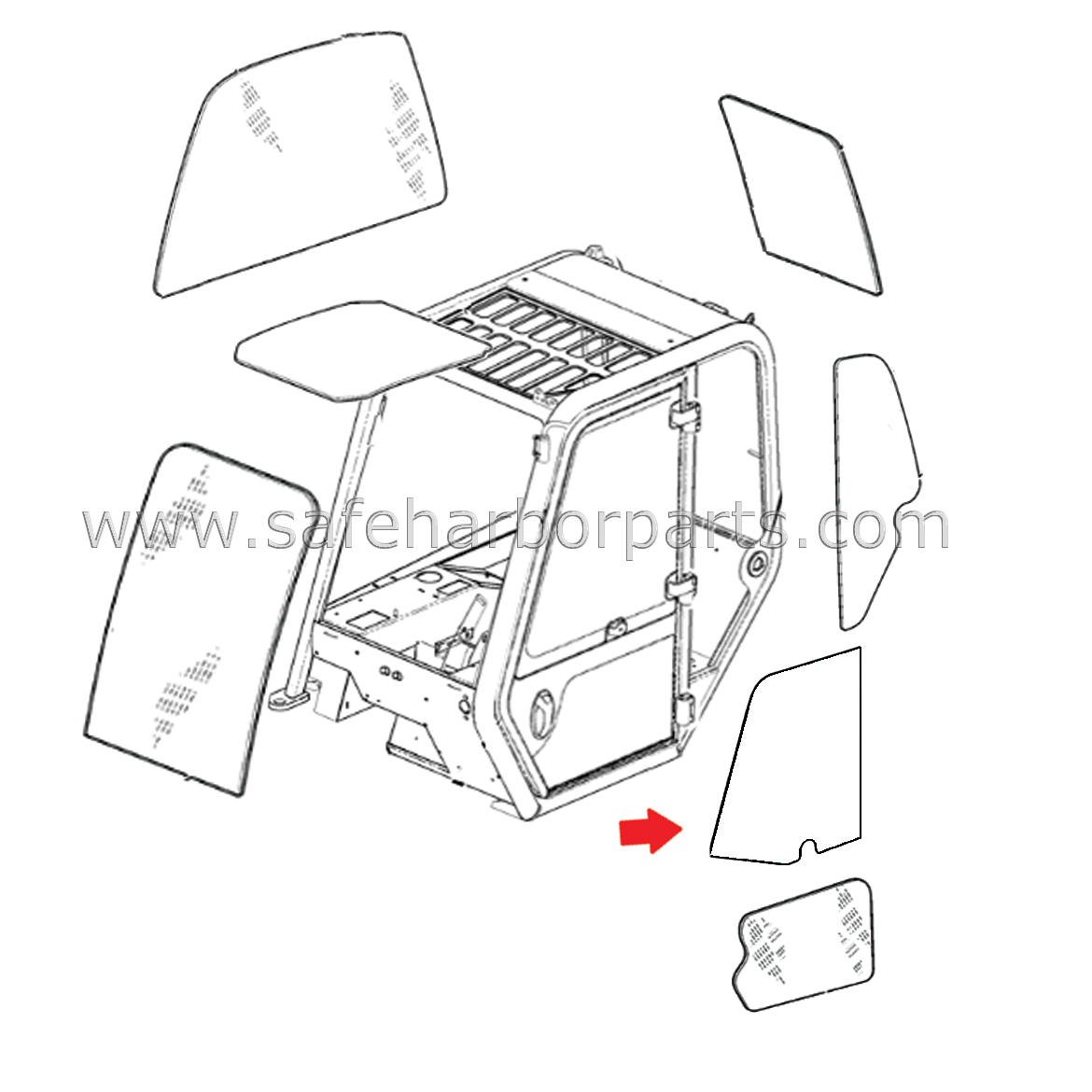 JCB - Cab Glass - Page 1 - Safe Harbor Parts