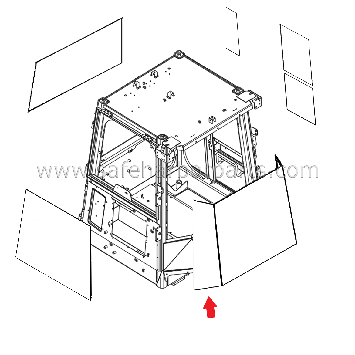 Caterpillar - Cab Glass - Wheel Loaders - Safe Harbor Parts