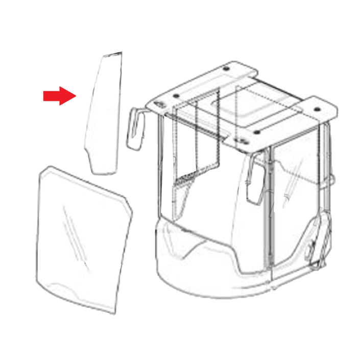 15053831 Volvo Wheel Loader Right Hand Lower Glass