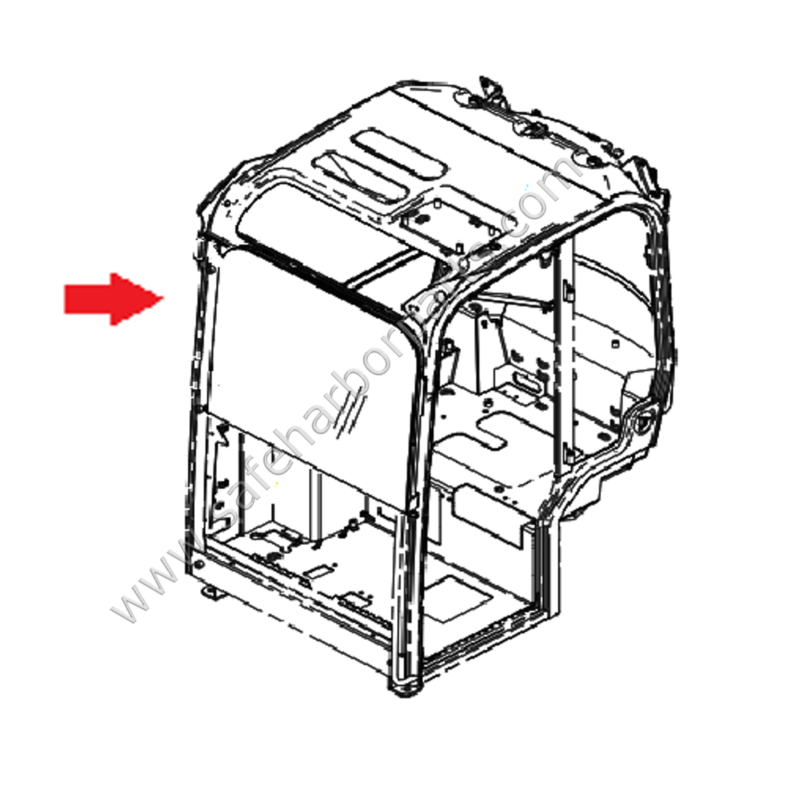 Caterpillar - Cab Glass - Mini Excavators - Safe Harbor Parts