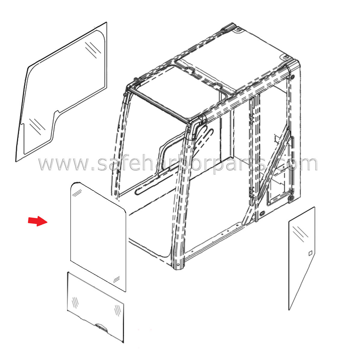 Caterpillar - Cab Glass - Excavators - Page 1 - Safe Harbor Parts