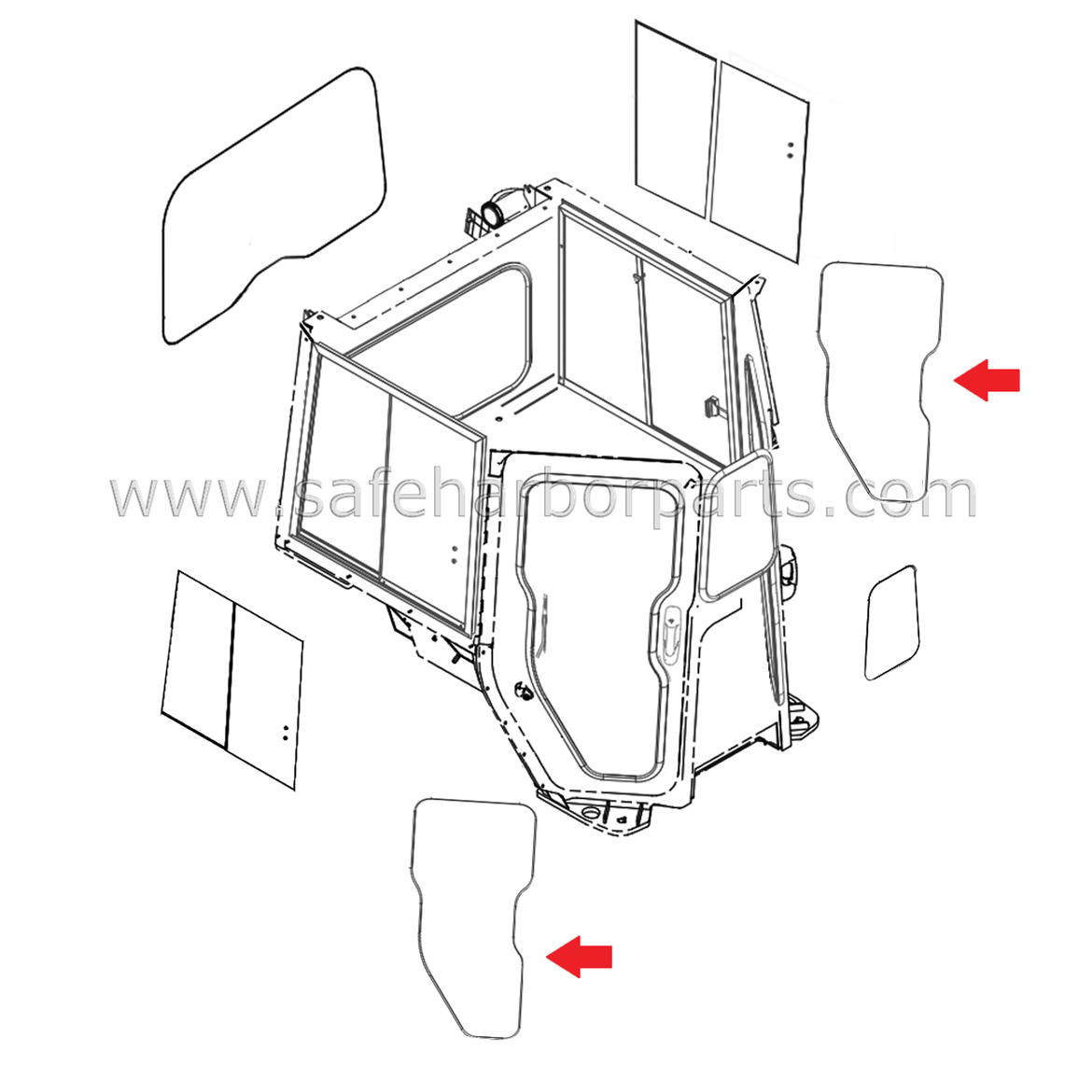 Caterpillar - Cab Glass - Page 1 - Safe Harbor Parts