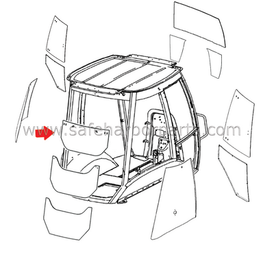 352208A1 Case Rear Upper Glass