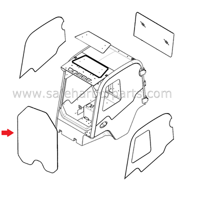 17248814 Volvo Skidsteer Front Windshield Glass