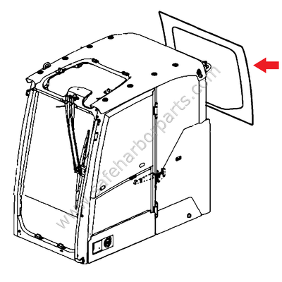 14664264 Volvo Excavator Rear Glass