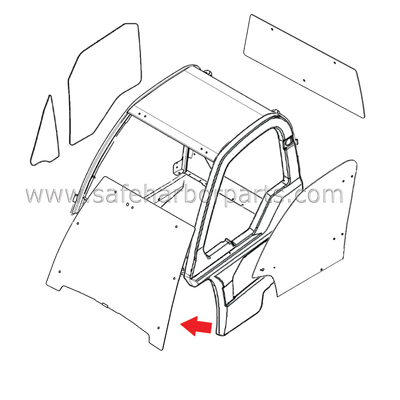 AM141841 Aftermarket John Deere UTV Windshield Glass
