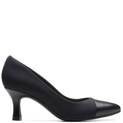 Clarks Kataleyna Rose Black Leather Heels - Starlet