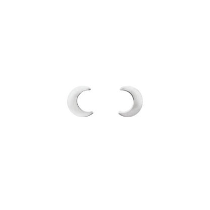 Devi Arts Collective Crescent Moon Studs Silver - Starlet