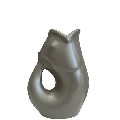 Gurgle Pot Fish Shaped Pitcher Medium Matte Slate - Starlet