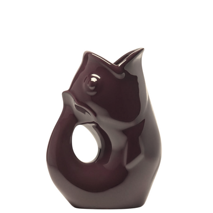 Gurgle Pot Fish Shaped Pitcher Medium Merlot - Starlet