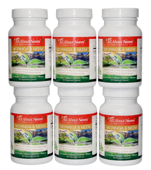 Moringa and Neem Leaf Capsules- Discount- 6 pack