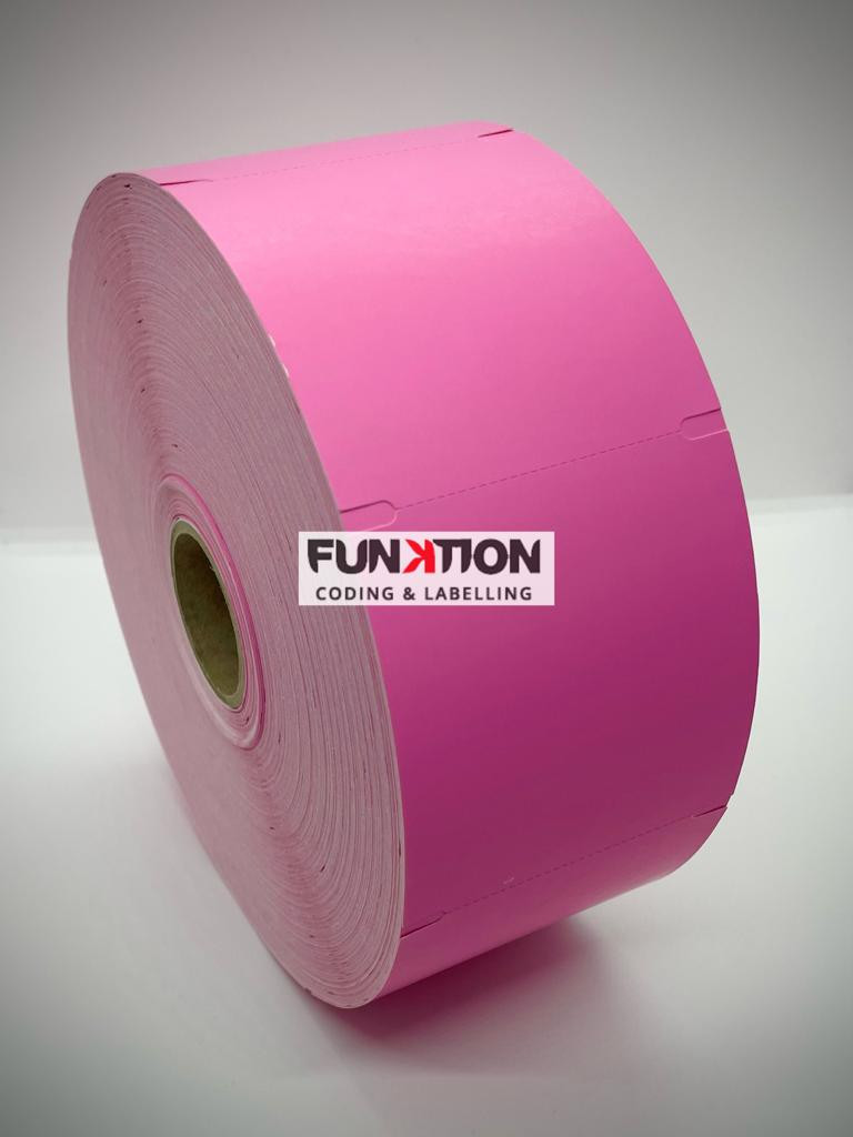 Coles Woolworths Crate tags 80mm x 85mm Direct Thermal Pink Double ...