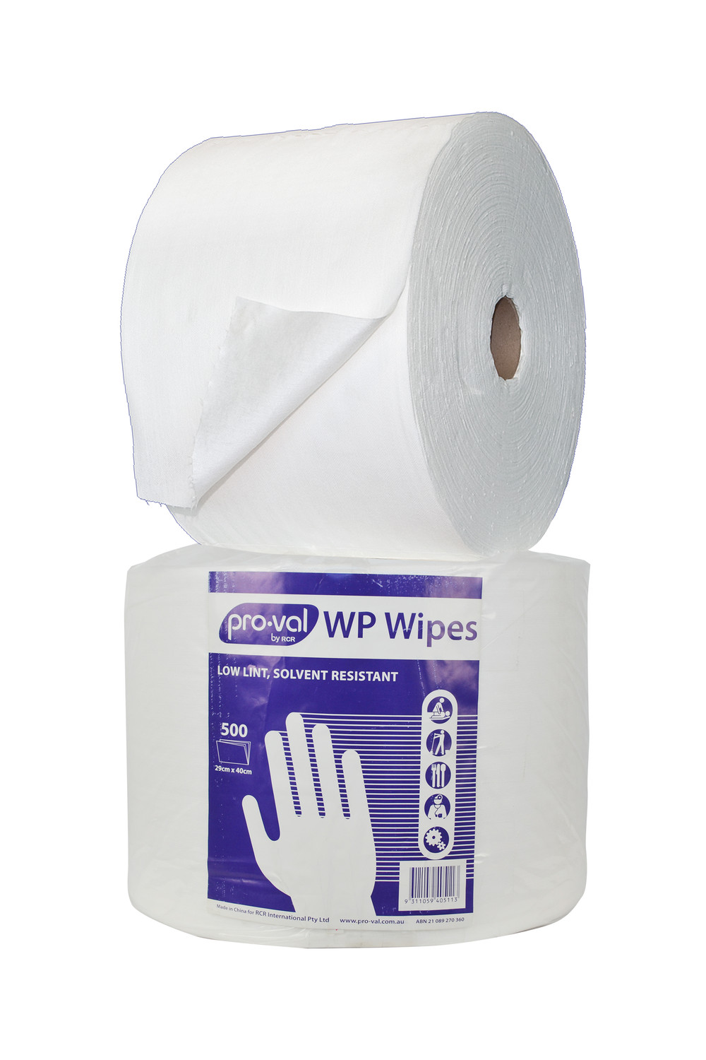 WP SOLVENT RESISTANT WIPES ROLL – 2 ROLLS OF 500 WIPES (1000)