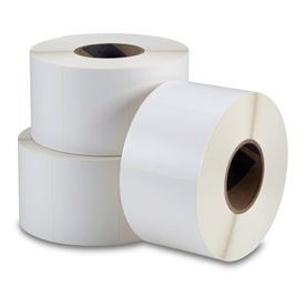 104mm x 52mm TT Matte White Label 76mm Core 3000 LPR