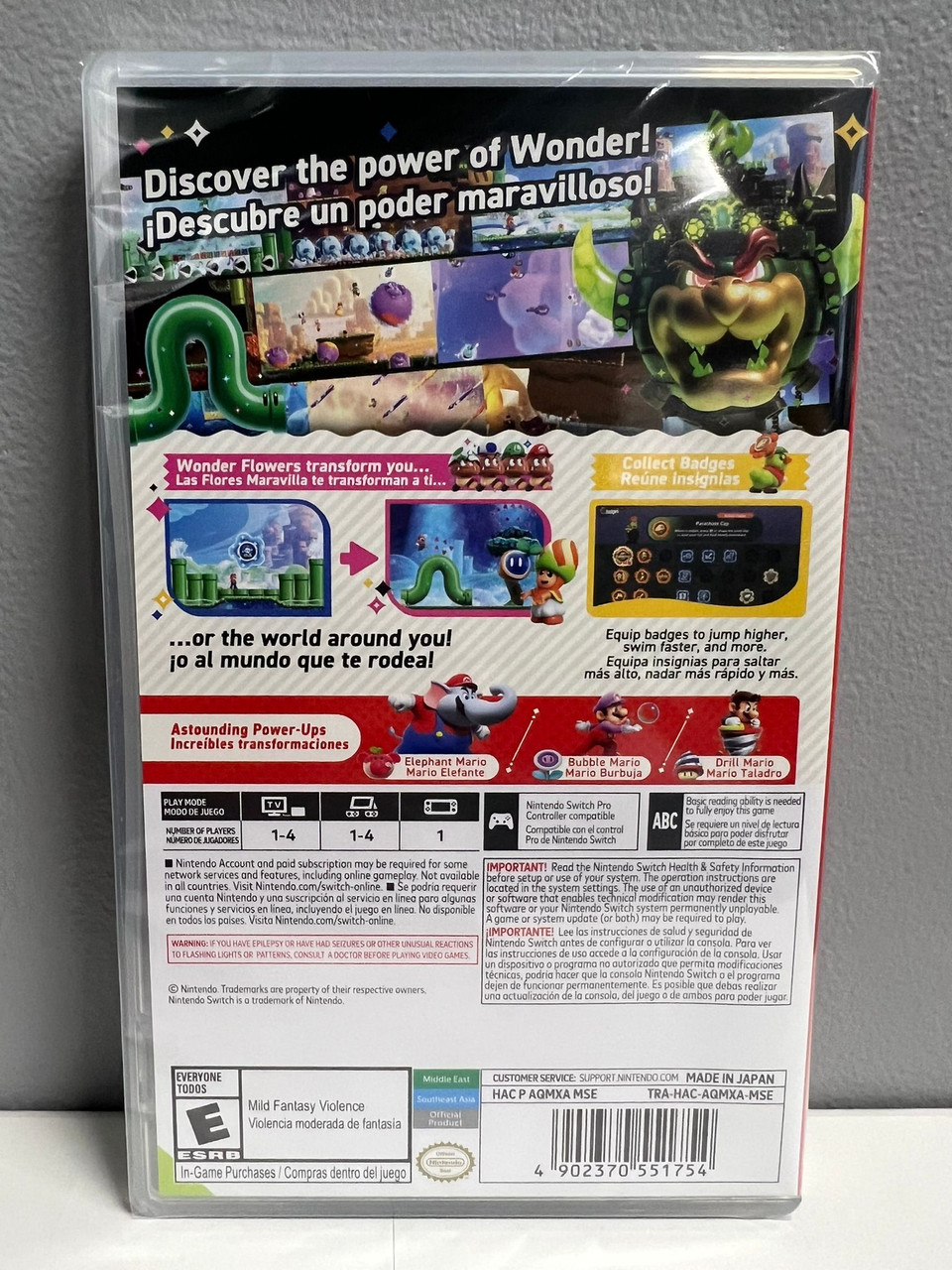 Super Mario Bros. Wonder Nintendo Switch Brand New Game - Kater USA