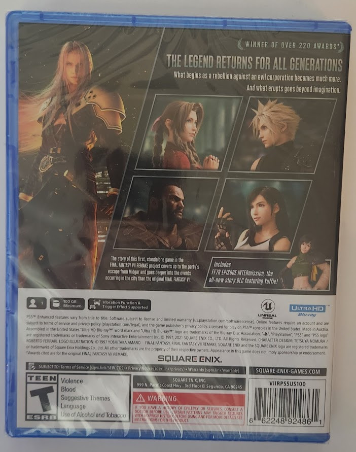 Final Fantasy VII Remake Intergrade PS5 Brand New Game (2021 Action RPG ...