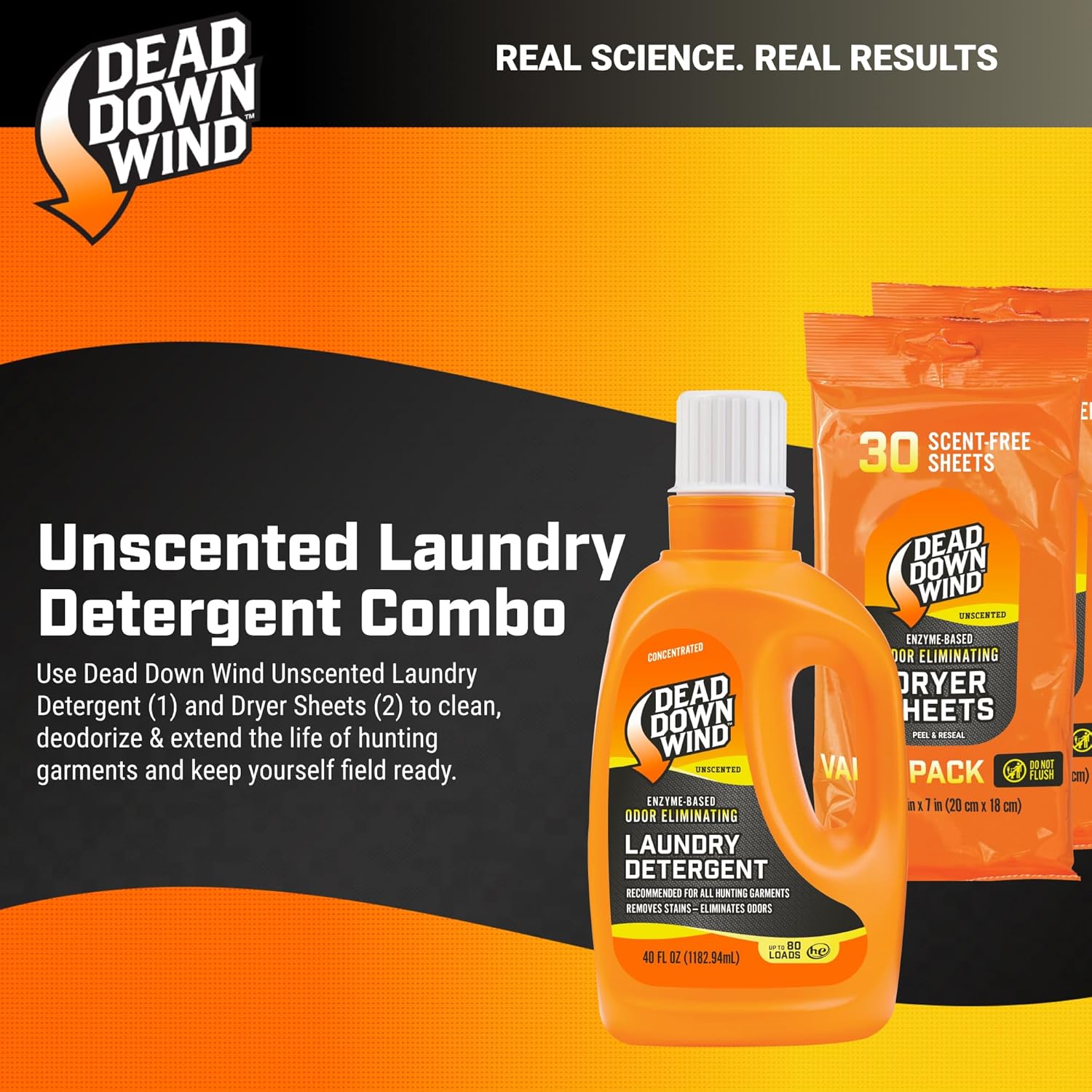 DEAD DOWN WIND LAUNDRY DETERGENT AND DRYER SHEET COMBO PACK - Los Cazadores
