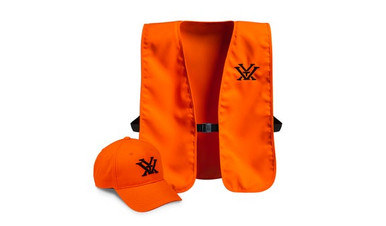Vortex Blaze Orange Safety Cap and Vest Combo - Ideal for Outdoor Safety
