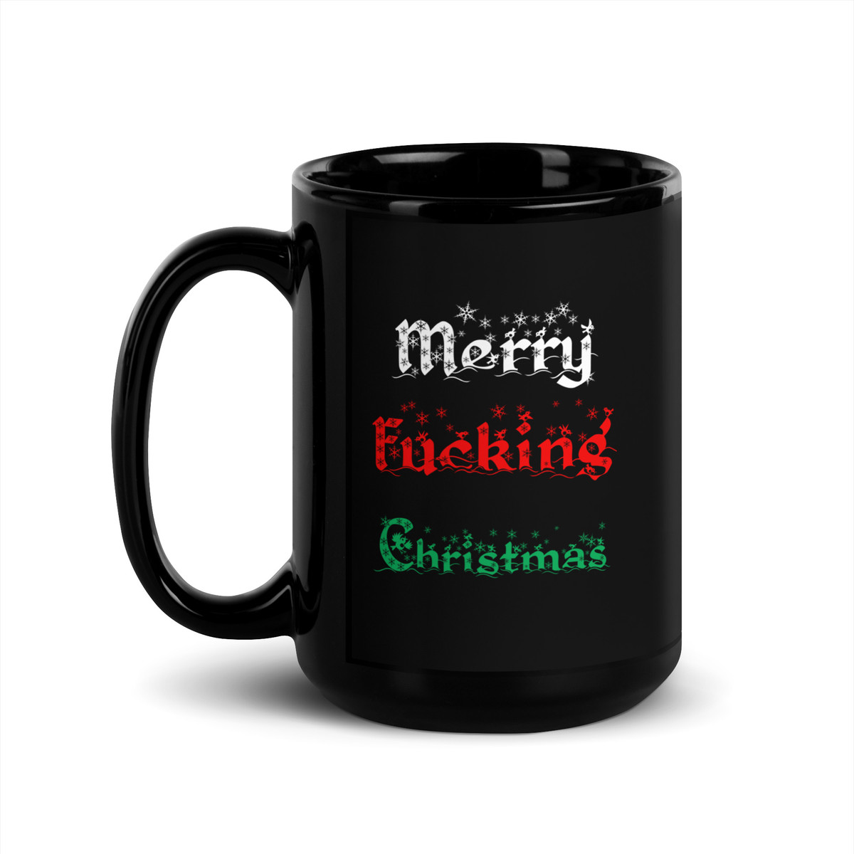 Merry Fucking Christmas (V1) - Black Glossy Mug - The Inked Boys Shop