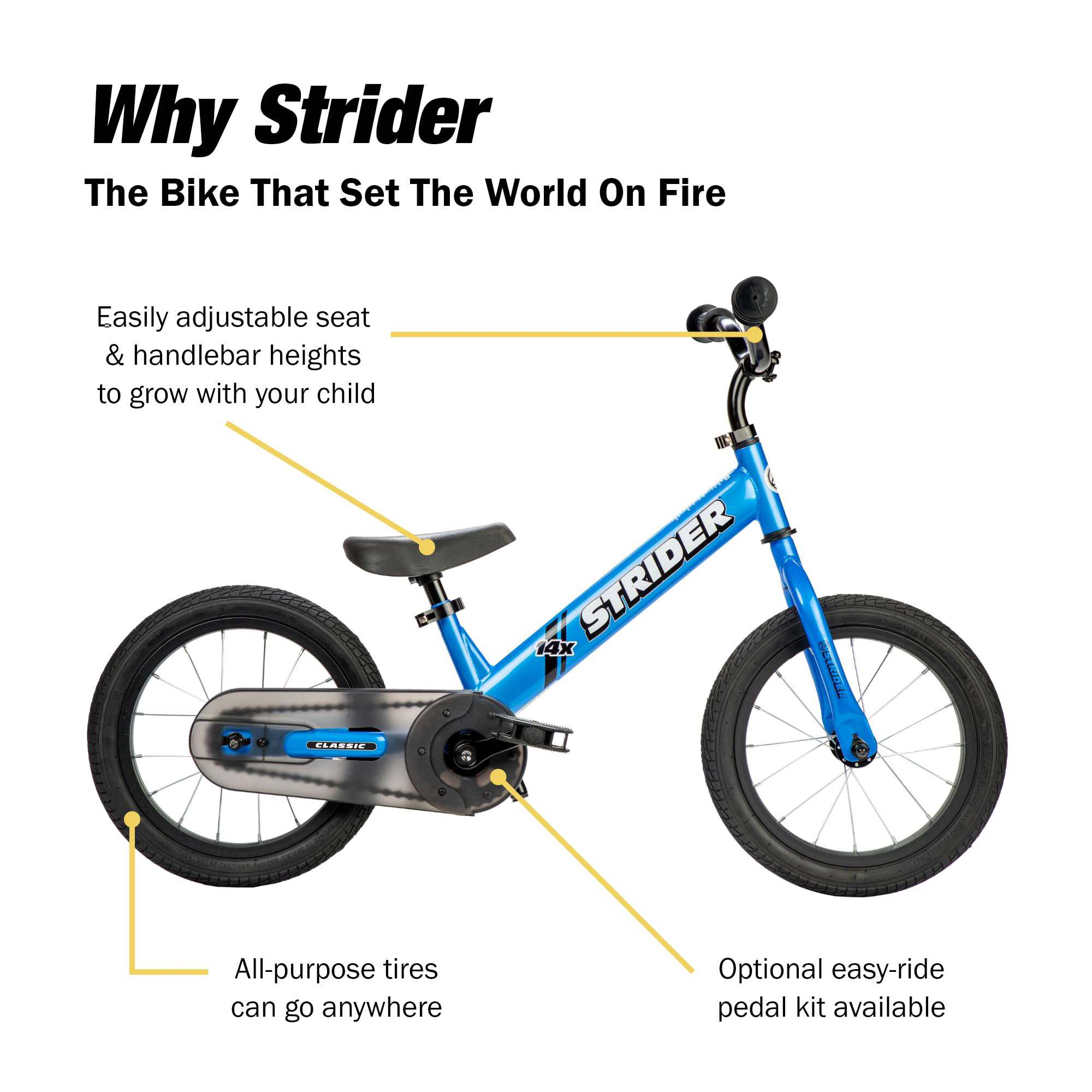 Strider 14x Convertible Balance to Pedal Bike | Free Shipping