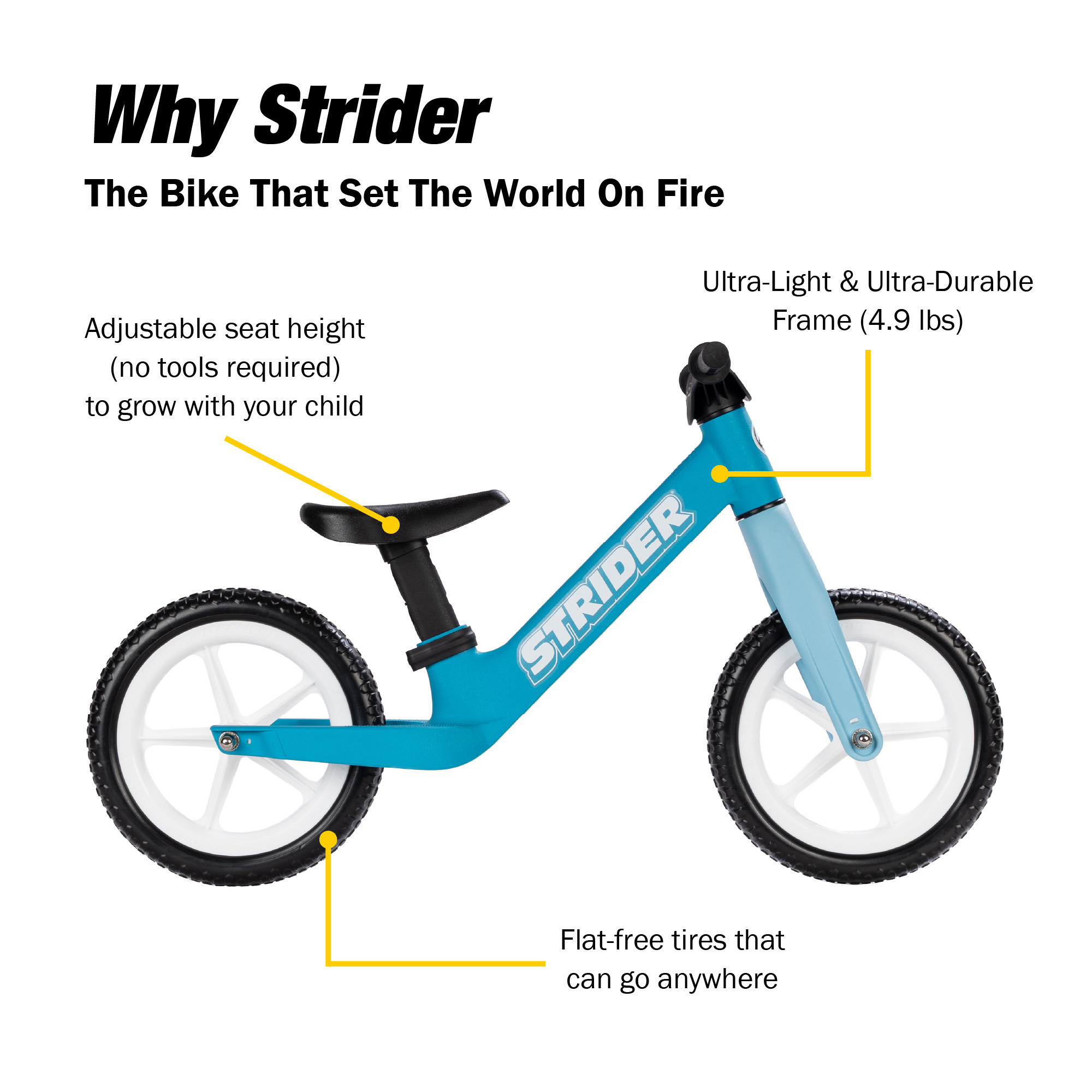12 Comp Balance Bike for Kids: Strider Quality on a Composite Frame ...