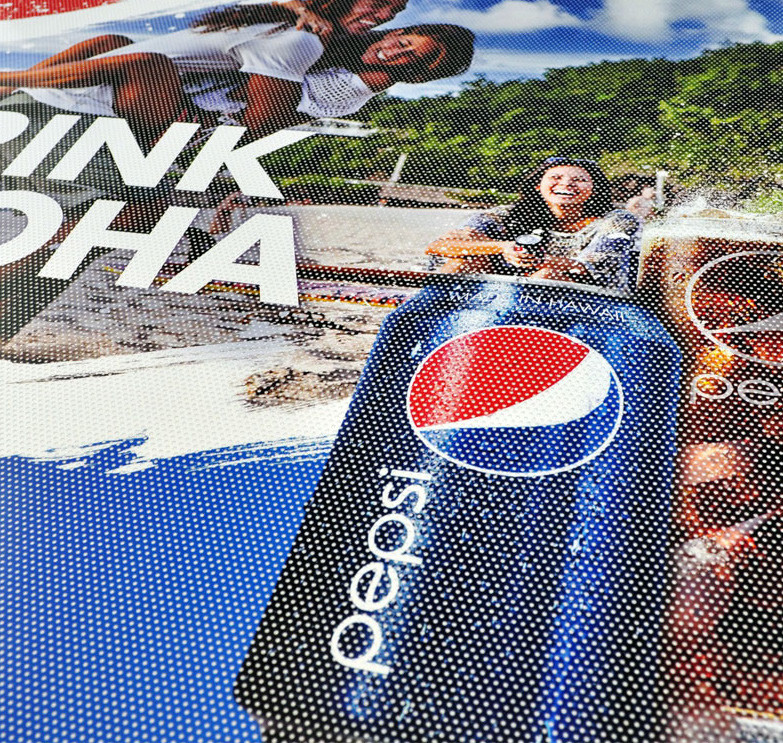 Perforated Vinyl 70/30 Window Signage w/ Removable Adhesive 38"x 164'
