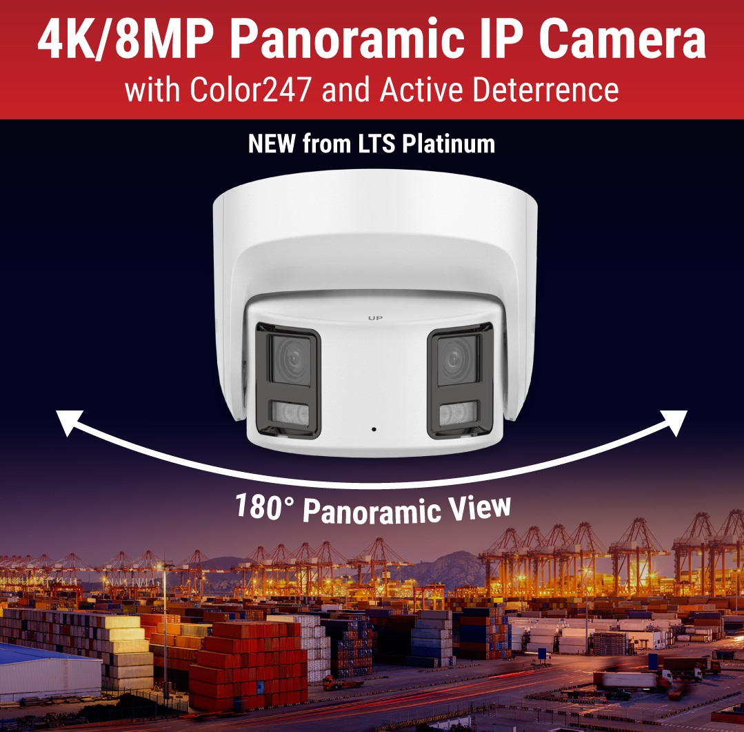 LTS CMIP3C8PW-SDL 8MP Panoramic Fixed Full Color Network IP Turret ...