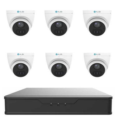 Alibi ALI-KITD8C6T 8-Channel 8MP Hybrid DVR Kit, 6 x 8MP Starlight HD ...