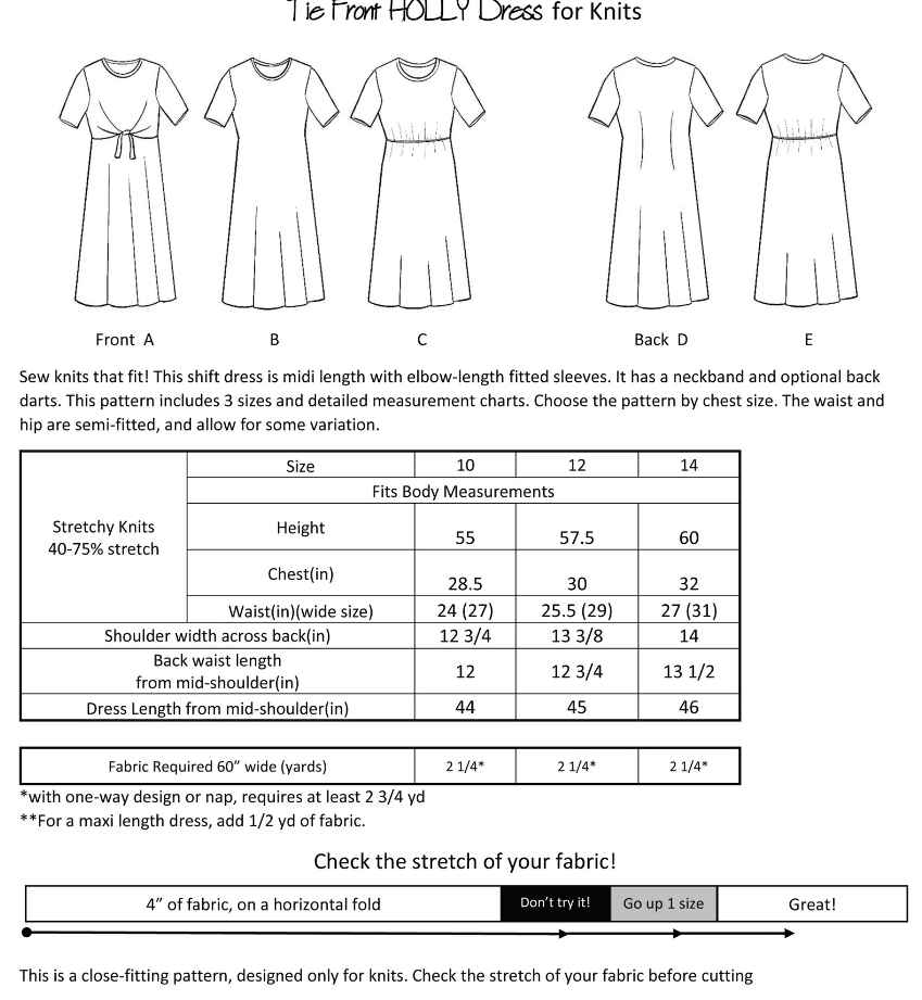Holly Girls Pattern Size 10-14 ( Nita Patterns) - Beth's Creations