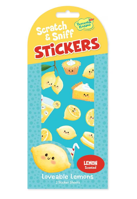 Scratch & Sniff Loveable Lemons Lemon Scented Stickers - Beth's Creations