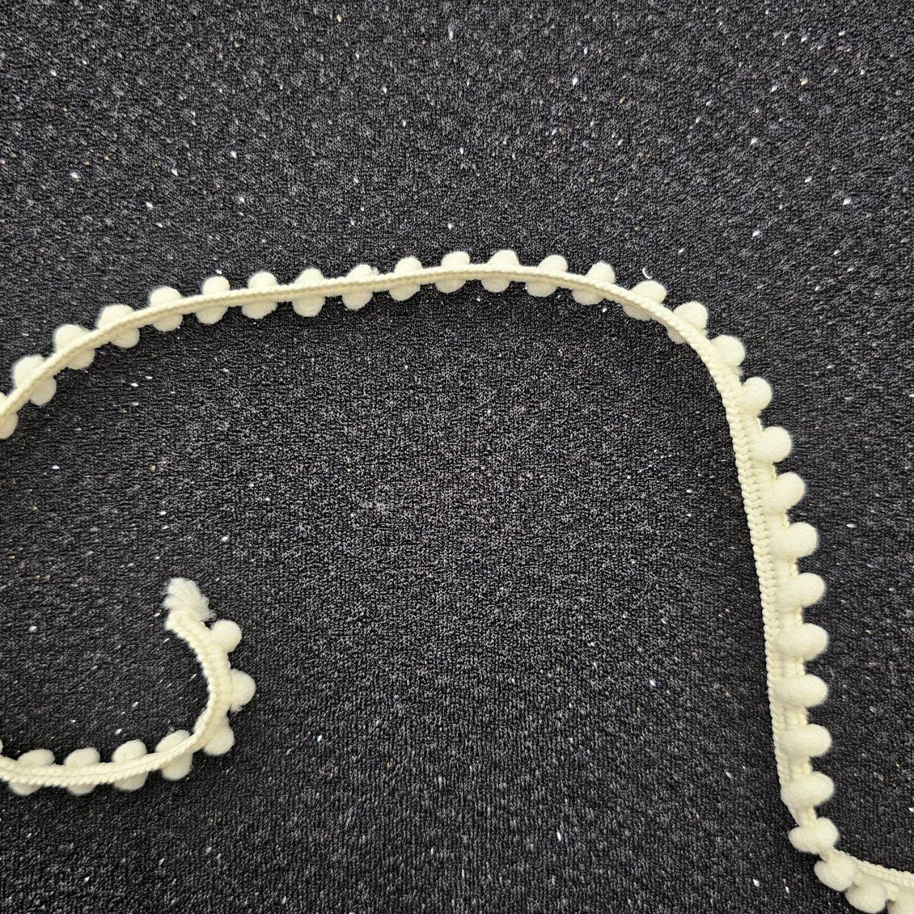 Cream Pom Pom String - Beth's Creations