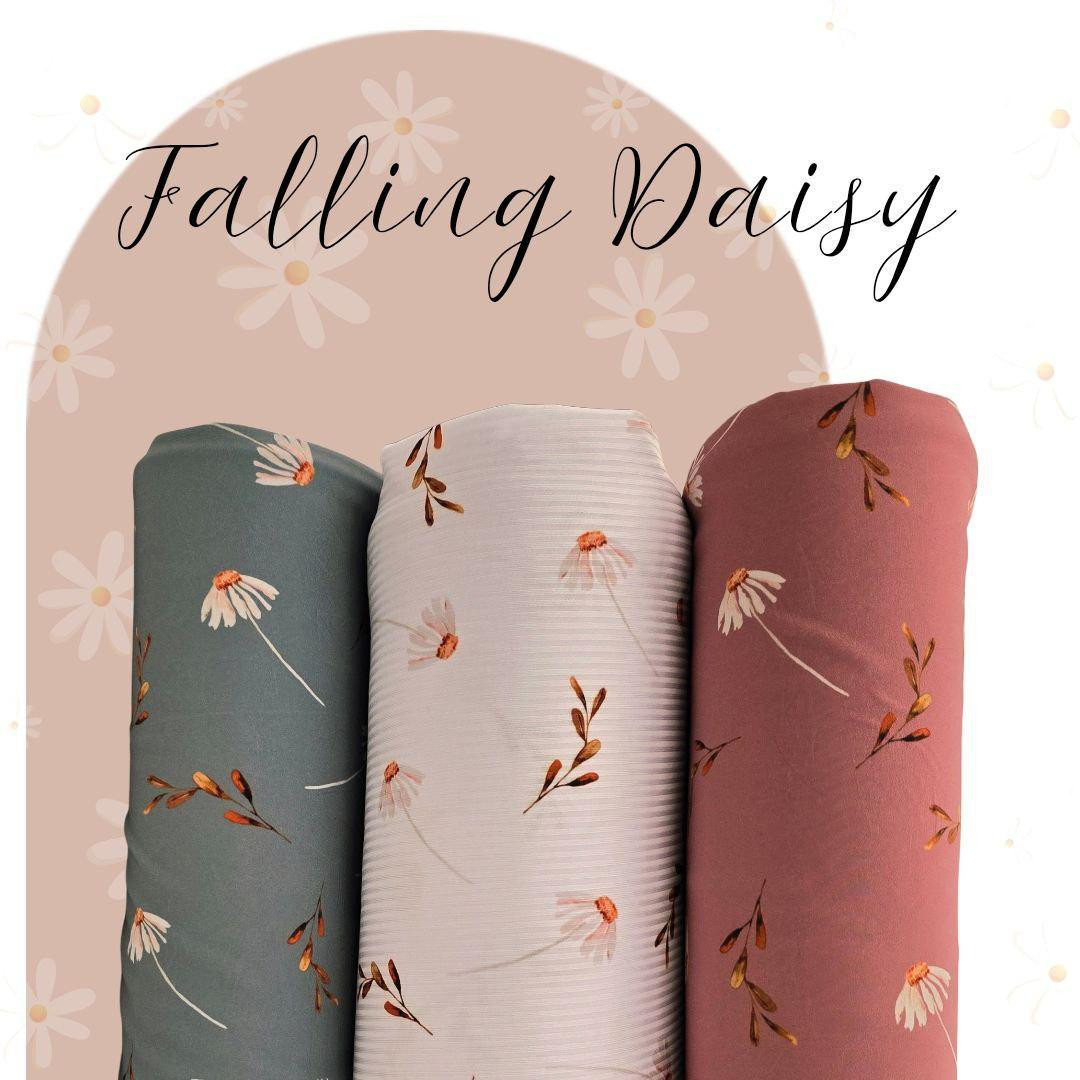 Beth's Exclusive Falling Daisies on Pink 4 Way Stretch Crinkle Poly ...